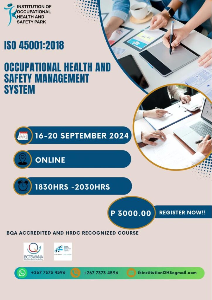 Upcoming Online Training: Occupational Health and Safety (OHS ...